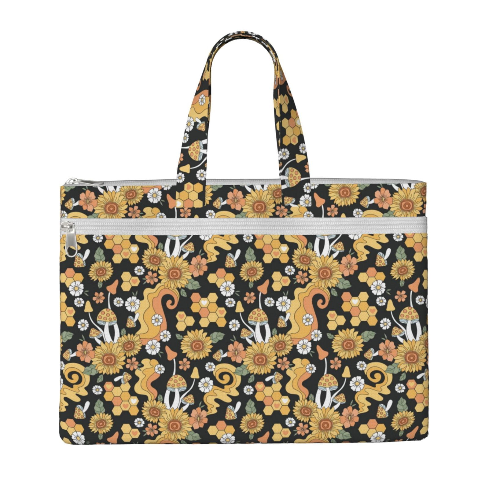 Pofeuu Mushrooms Honeycomb Print Laptop Bag Carrying - Computer Bag ...
