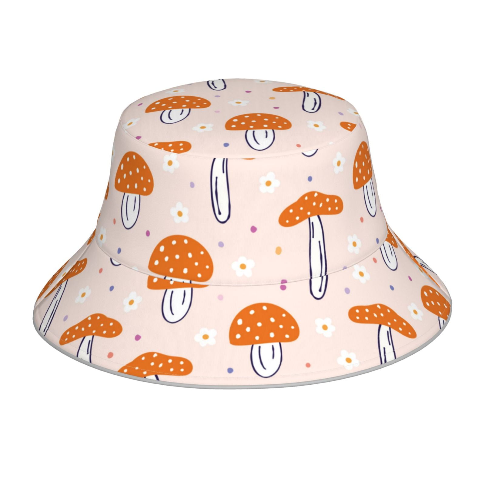 Pofeuu Mushrooms Print Bucket Hat for Women Men Reflective Bucket Hats ...