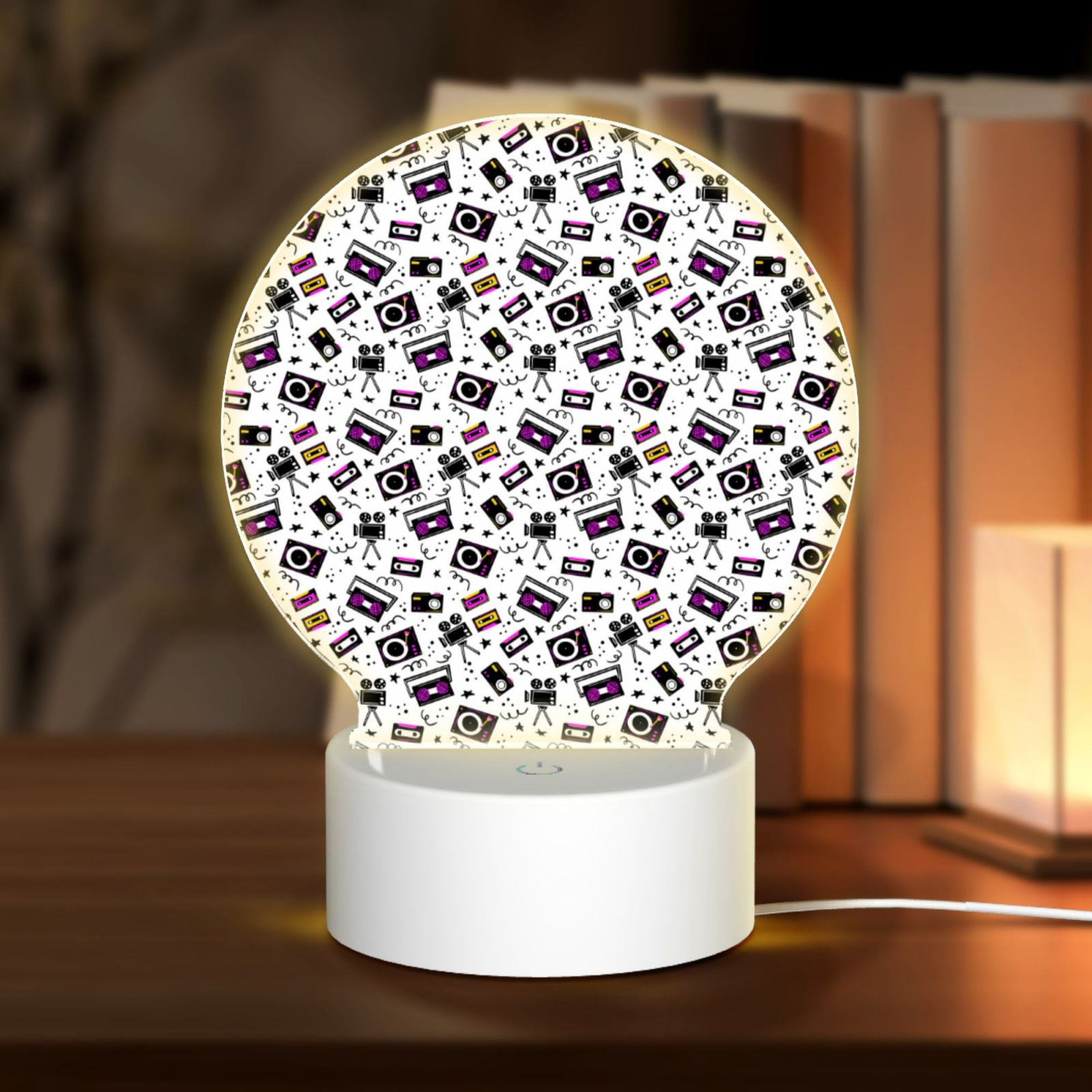 Pofeuu Music Player Print LED Christmas Night Light Lamp Base Gift DIY ...