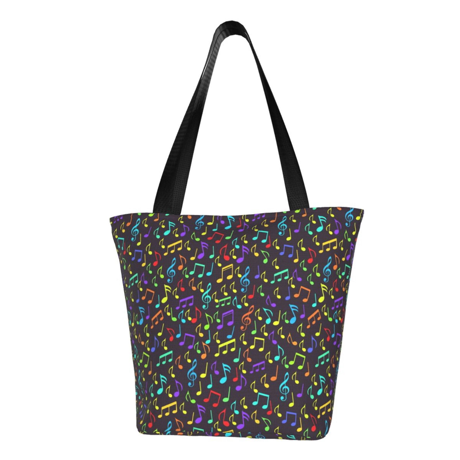 Pofeuu Musical Notes Print Women Fashion Shoulder Handbags Top Handle ...