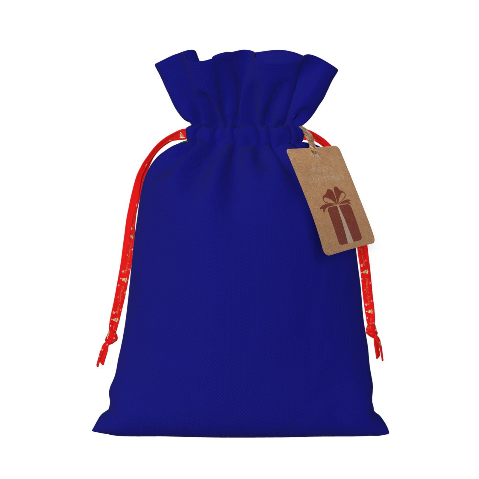 Pofeuu Navy Print Burlap Bags with Drawstrings Drawstring Gift Bags ...