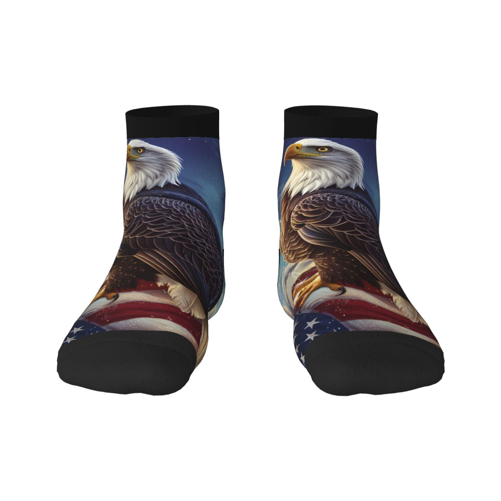 Pofeuu Night Sky Bald Eagle Print 30cm Socks, Adult Running Hiking ...