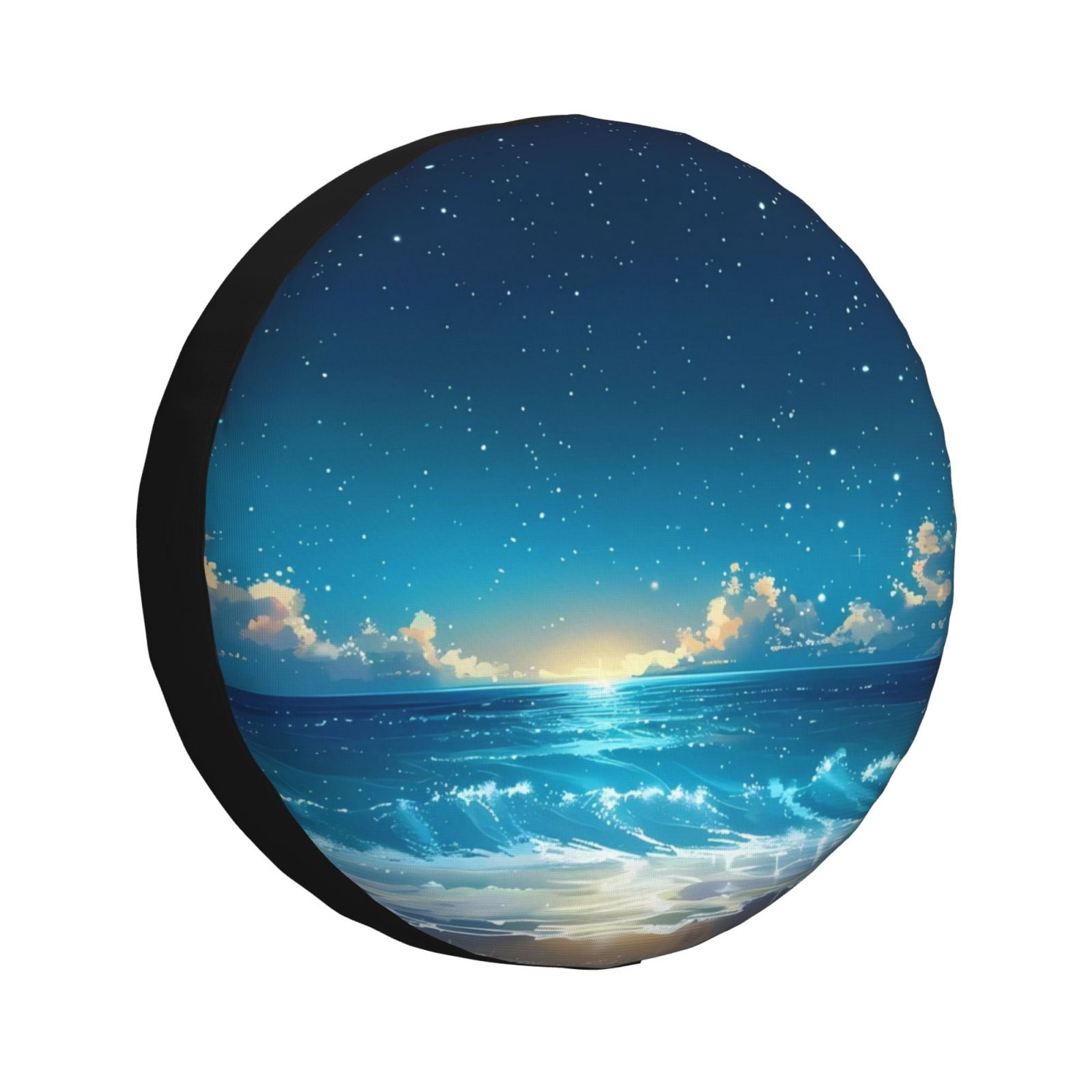 Pofeuu Night Sky Beach Scene Print Spare Tire Wheel Cover for Car Truck ...