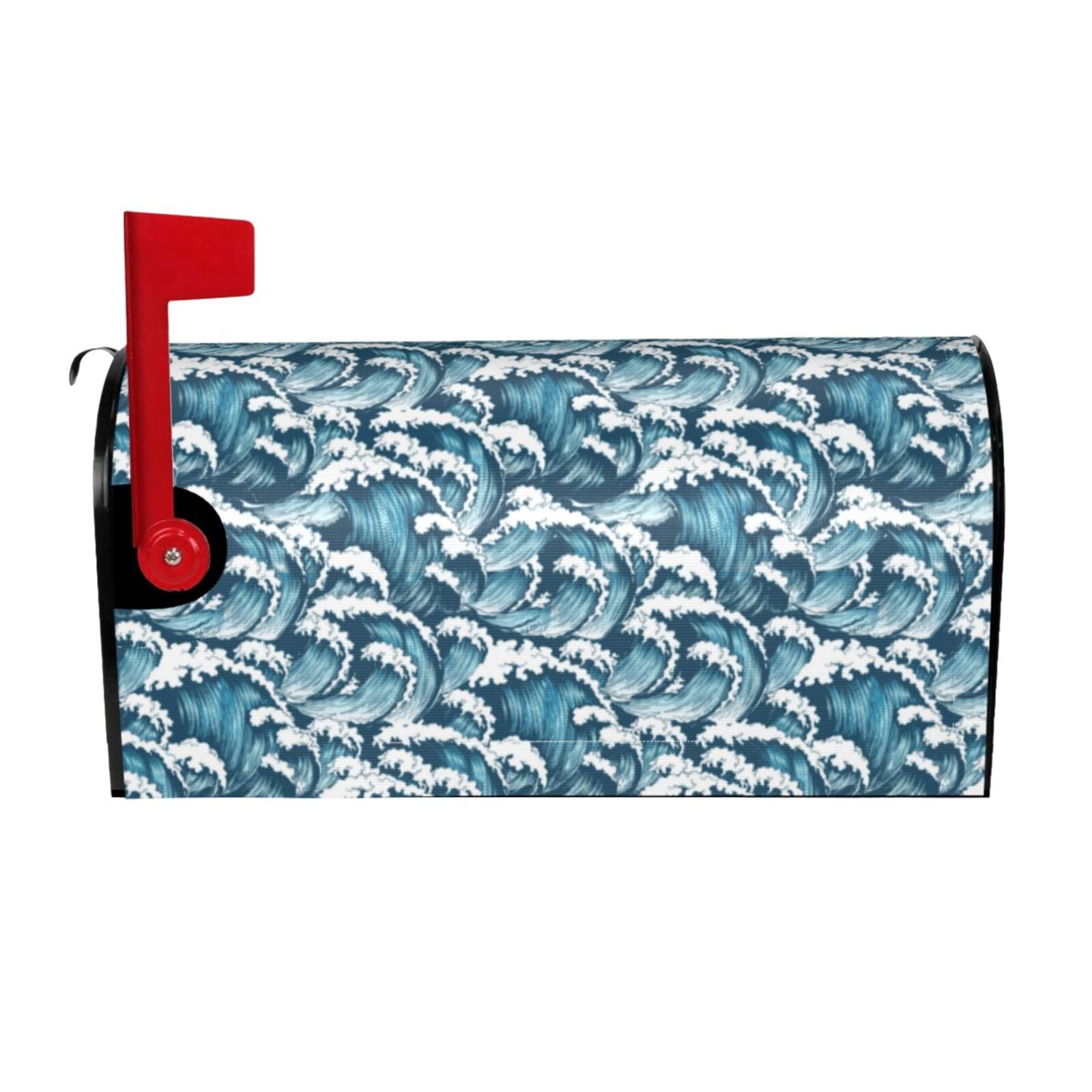 Pofeuu Ocean Waves Print Mailbox Covers Letterbox Cover Mailbox Wrap ...