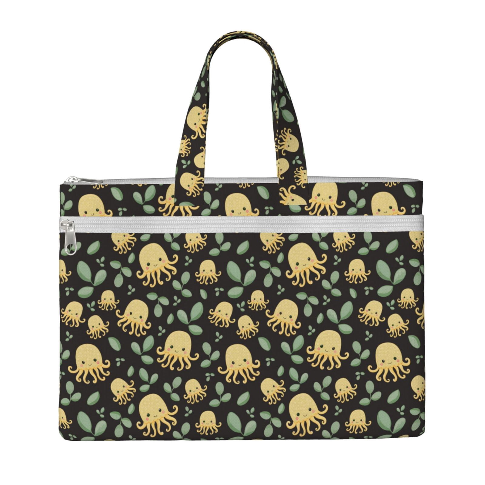 Pofeuu Octopuses And Leaves Print Laptop Bag Carrying - Computer Bag ...