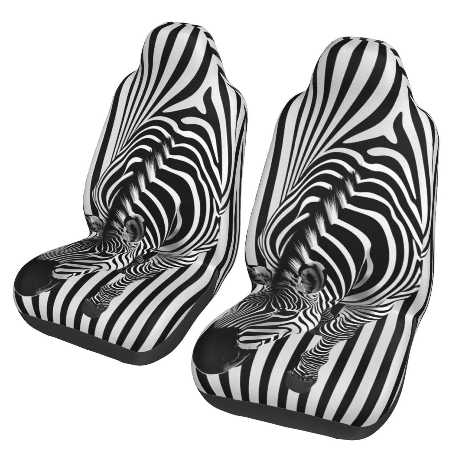 Pofeuu Optical Zebra Illusion Print Automotive Car Seat Covers Flat ...