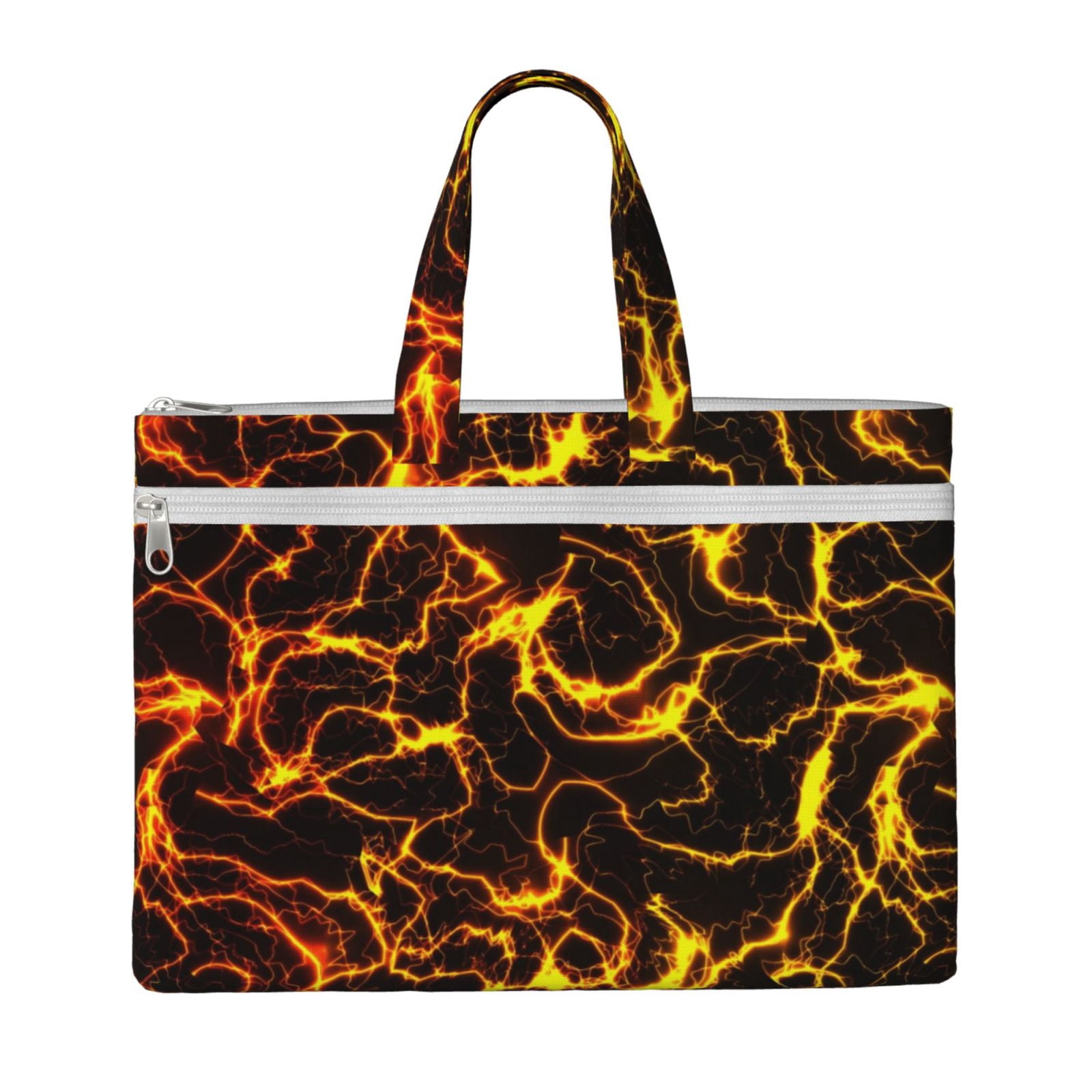 Pofeuu Orange Lightning Print Laptop Bag Carrying - Computer Bag Laptop ...