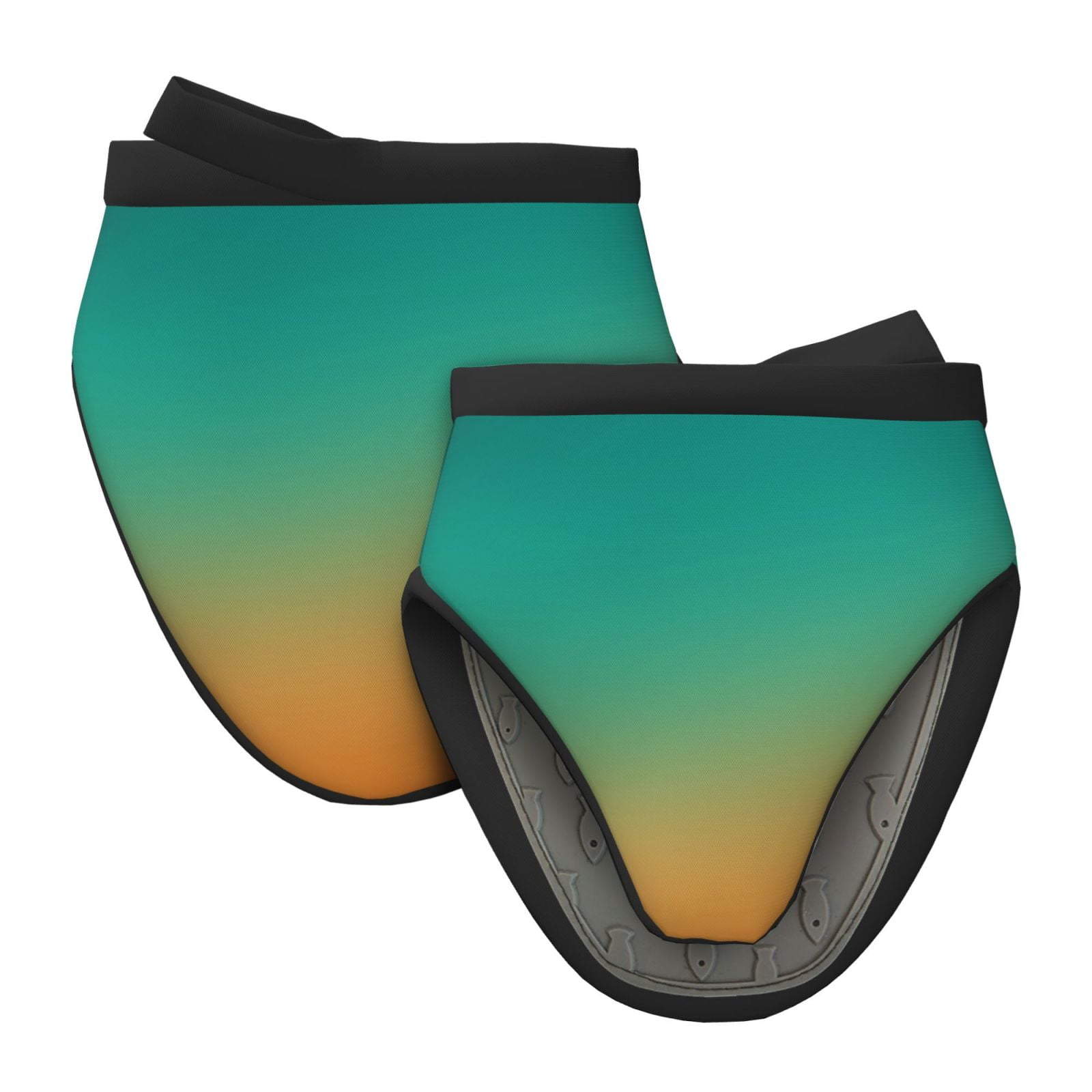 Pofeuu Orange To Teal Gradient1 Print Thickened Mini Silicone Oven ...