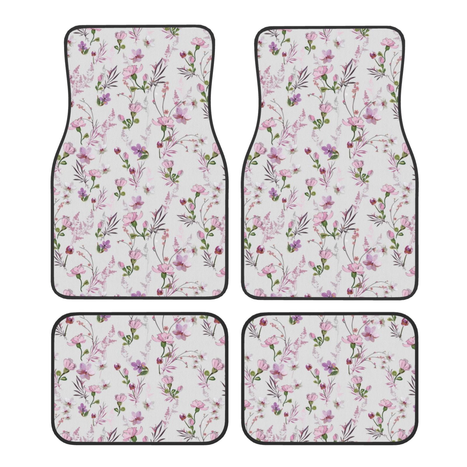 Pofeuu Orchids Flowers Print Car Foot Mat Set of 4 Pieces - All-Weather ...