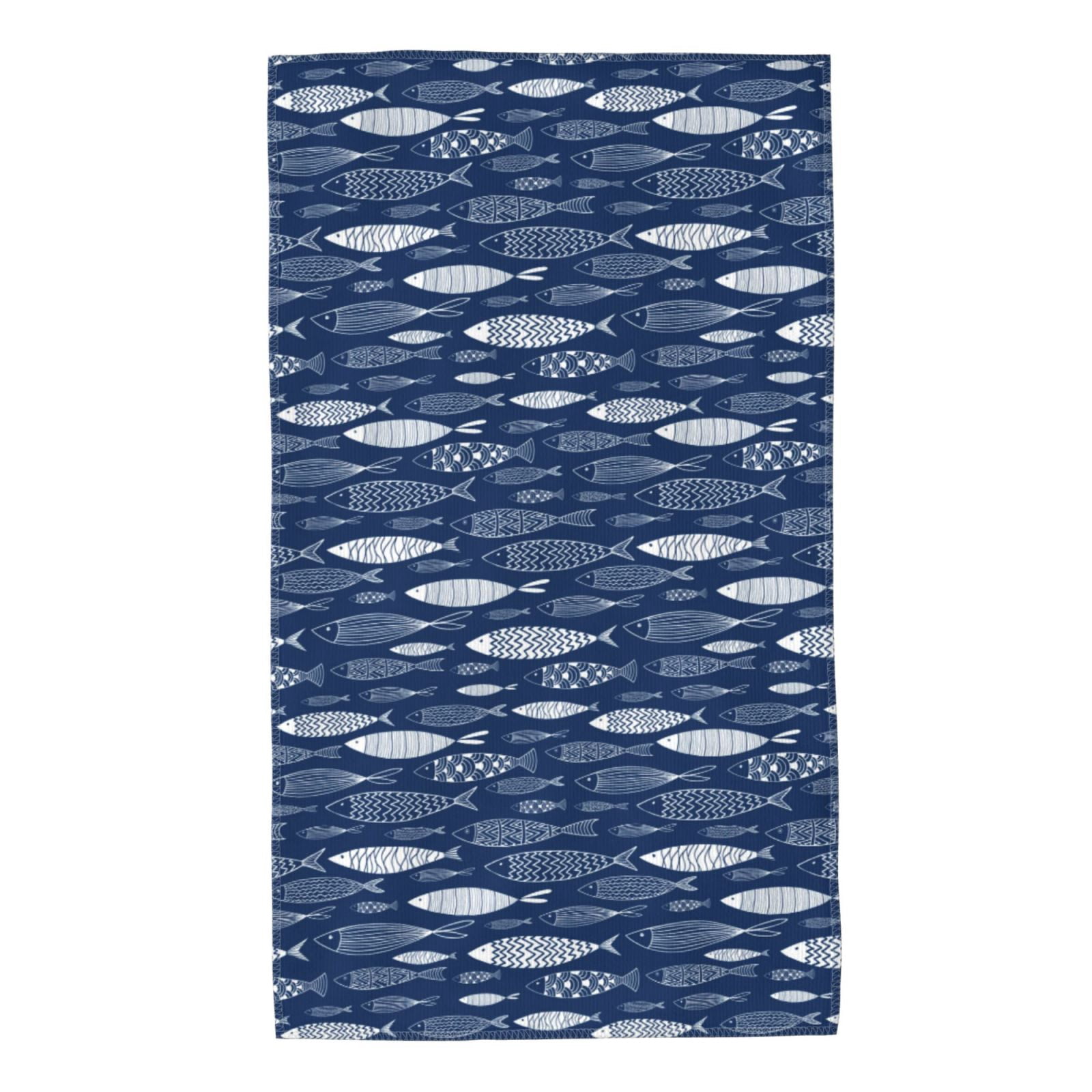 Pofeuu Ornamental Fish Print Hand Towel 27.5" x 16" Soft Absorbent ...