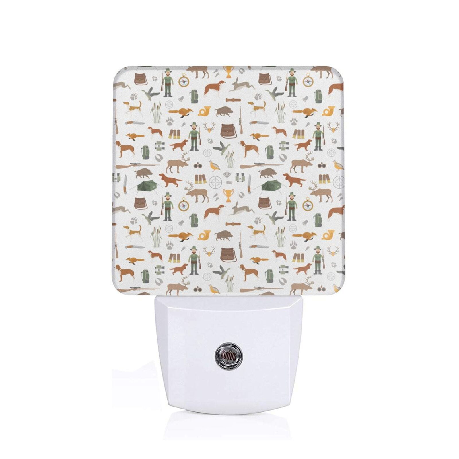 Pofeuu Outdoor Living Print Night Lights Plug into Wall with Dusk-to ...
