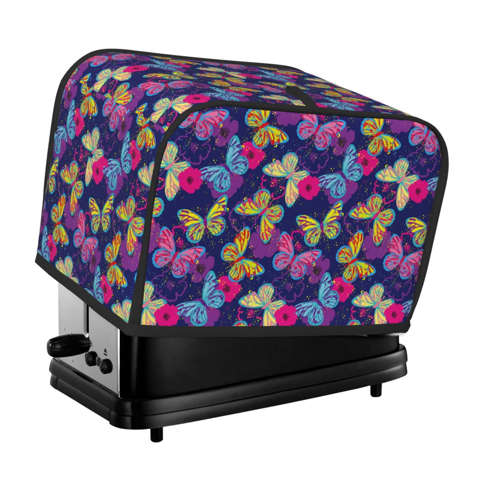 Pofeuu Paint Butterflies Print Universal Two Slice Toaster Cover,Dust ...