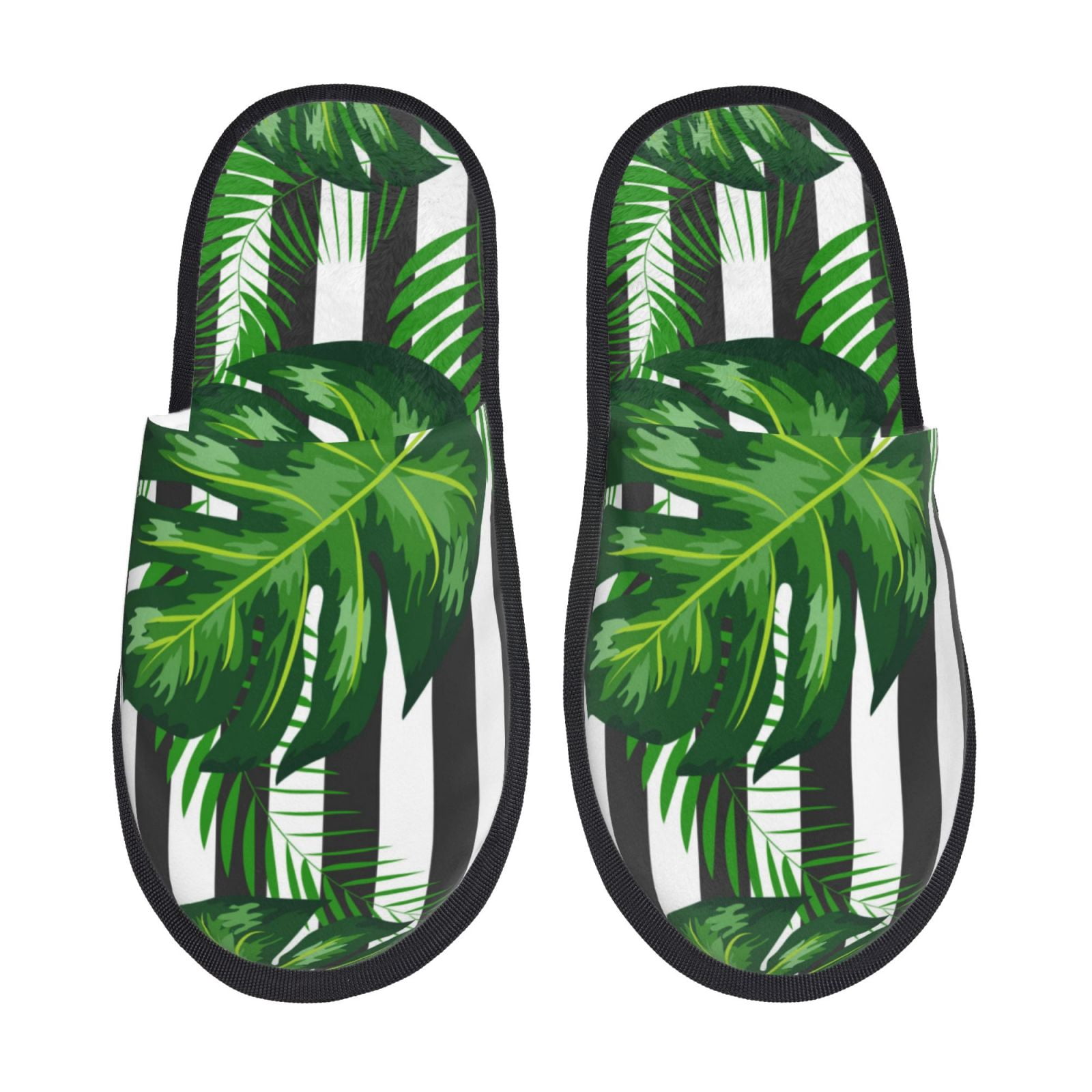 Pofeuu Palm Greenery Print EVA Fuzzy House super light Slippers ...