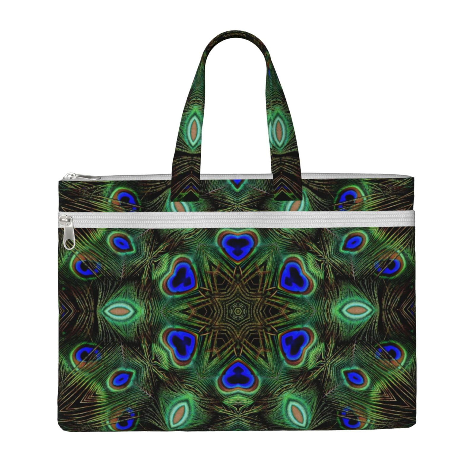 Pofeuu Peacock Feathers Print Laptop Bag Carrying - Computer Bag Laptop ...