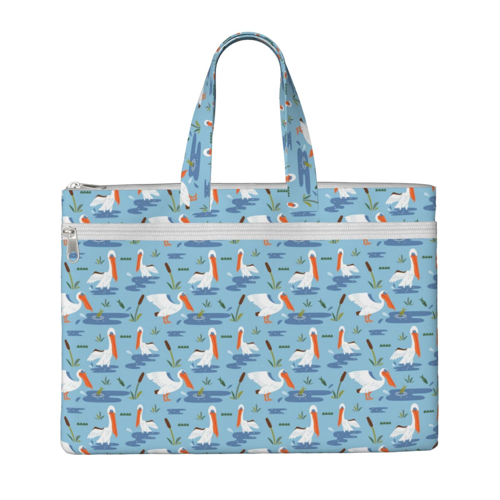 Pofeuu Pelican Reed And Fish Print Laptop Bag Carrying - Computer Bag ...