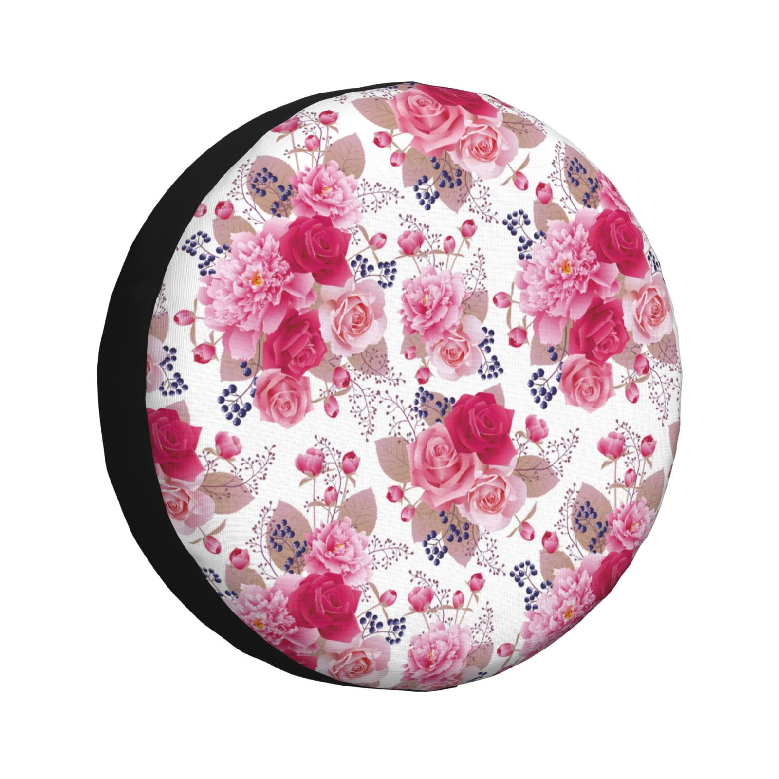 Pofeuu Peonies And Roses Print Spare Tire Wheel Cover for Car Truck SUV ...