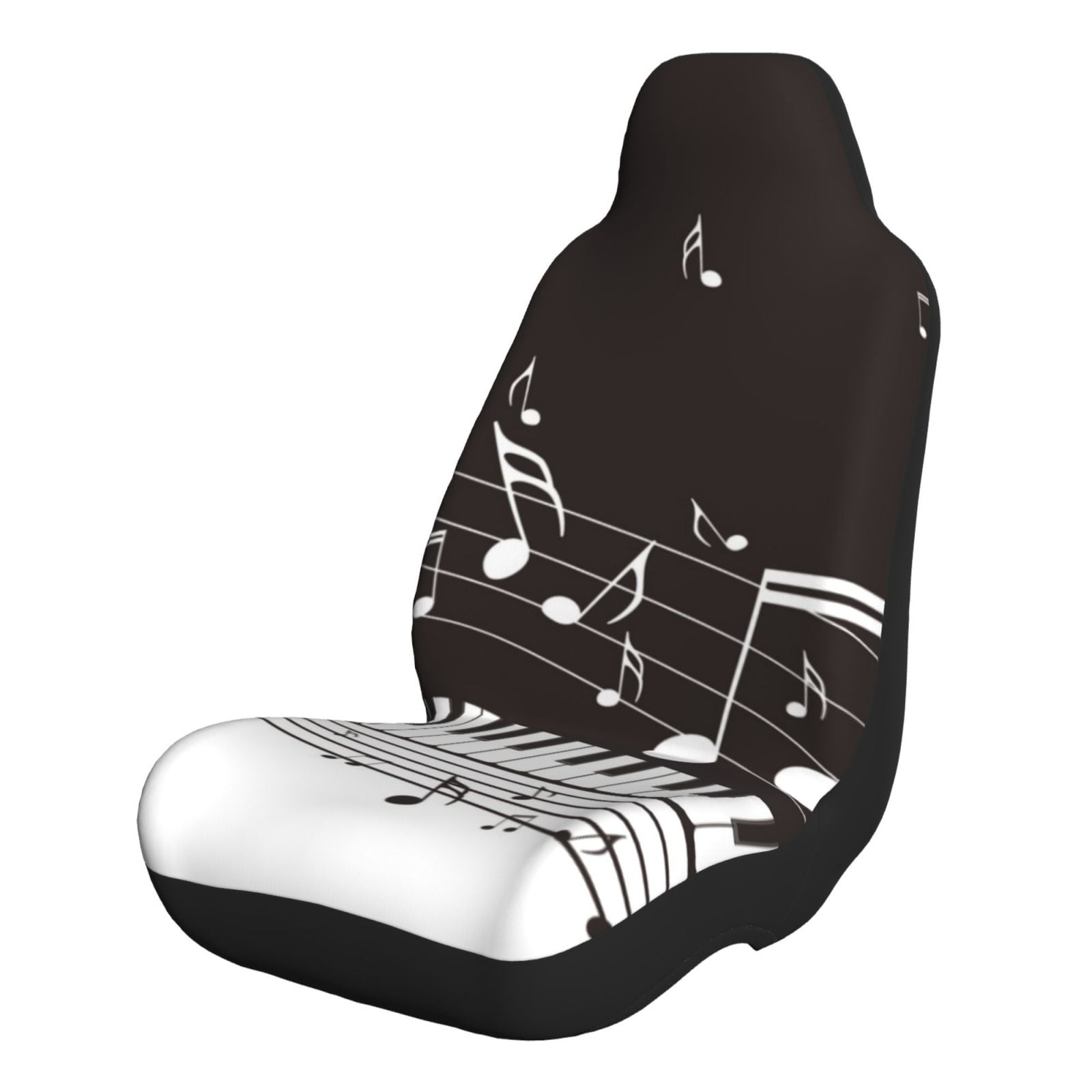 Pofeuu Piano Keys With Musical Notes Print Automotive Car Seat Covers ...