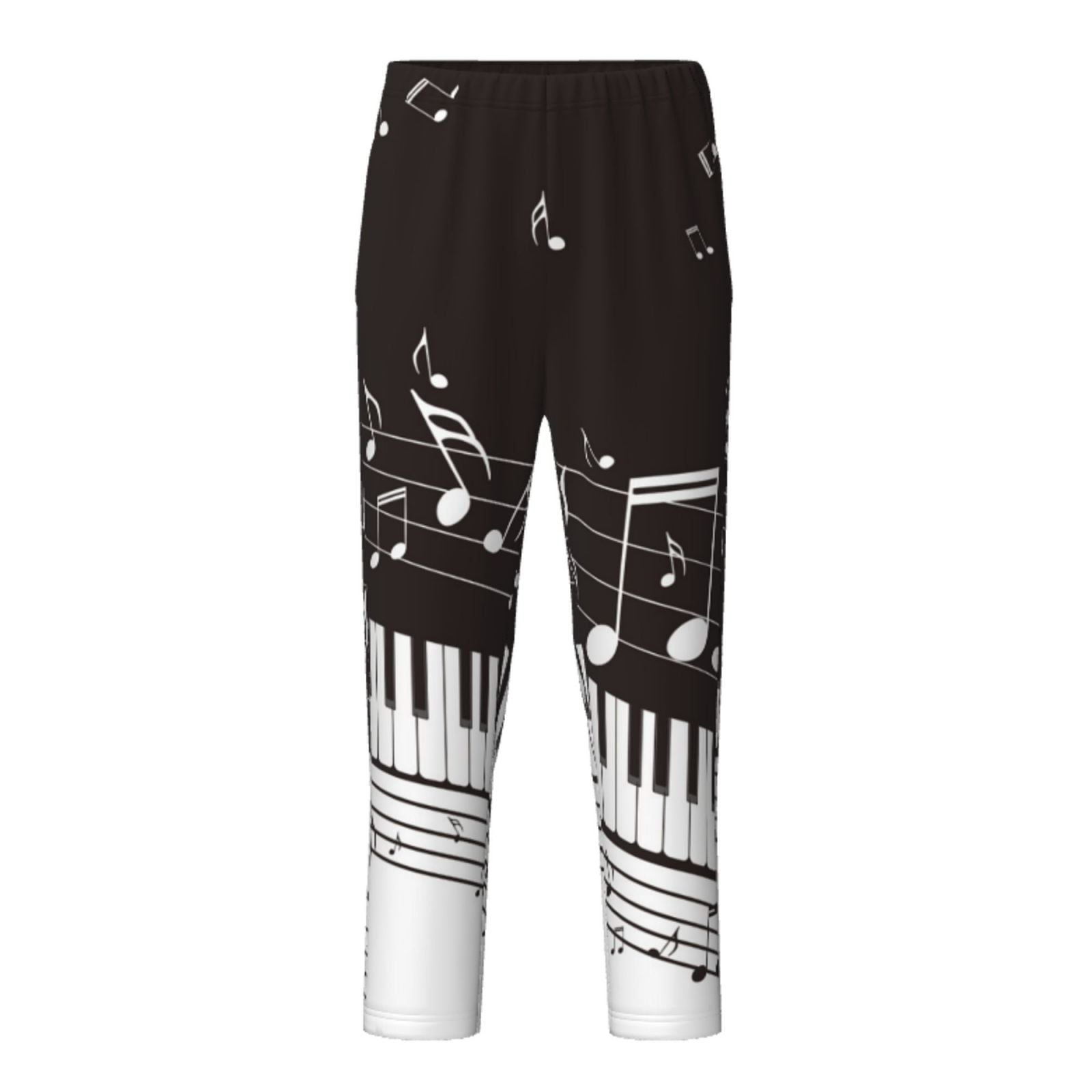 Pofeuu Piano Keys With Musical Notes Print Teenagers' Pajama Pants ...