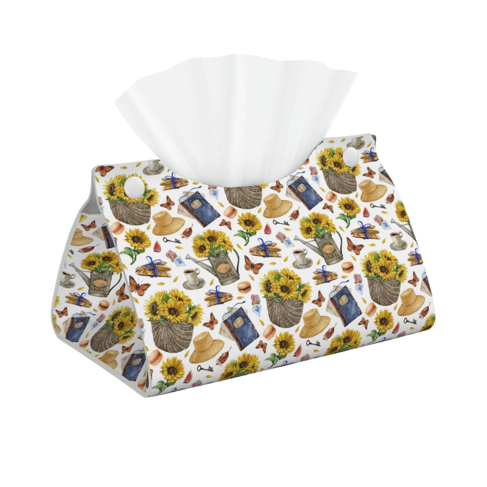 Pofeuu Picnic Print Tissue Box Cover, Modern Decorative PU Leather ...