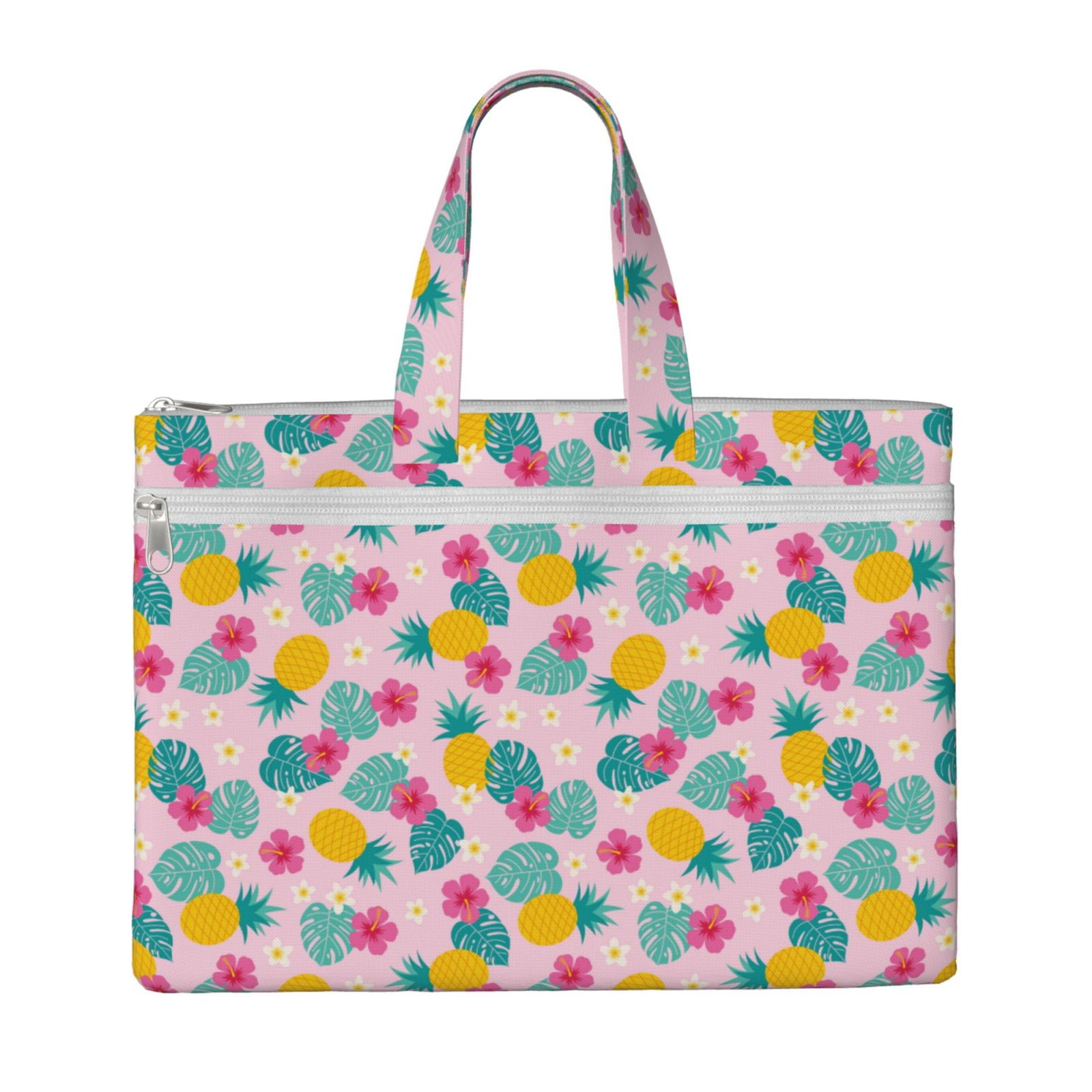 Pofeuu Pineapple And Leaves Print Laptop Bag Carrying - Computer Bag ...