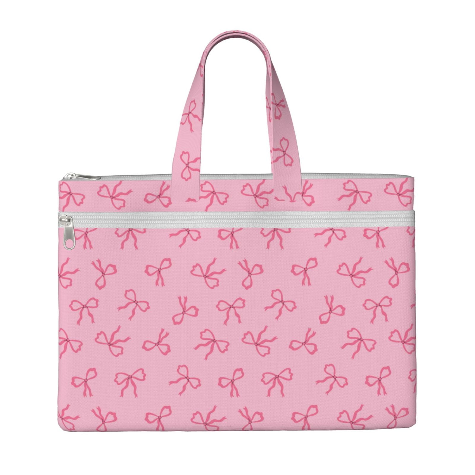 Pofeuu Pink Bows Print Laptop Bag Carrying - Computer Bag Laptop Case ...