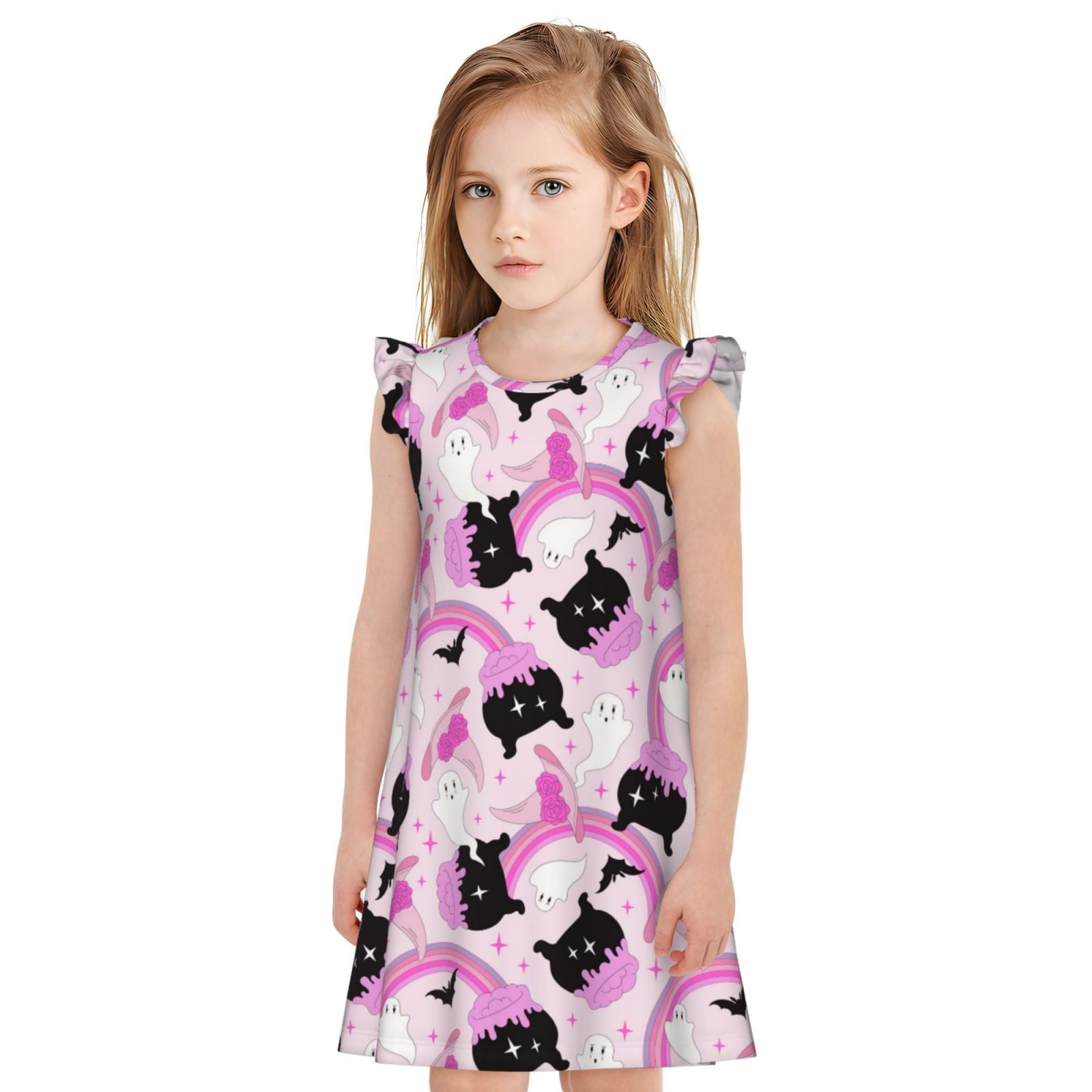 Pofeuu Pink Girl Halloween Print Girls Nightgowns, Nightgown Princess ...