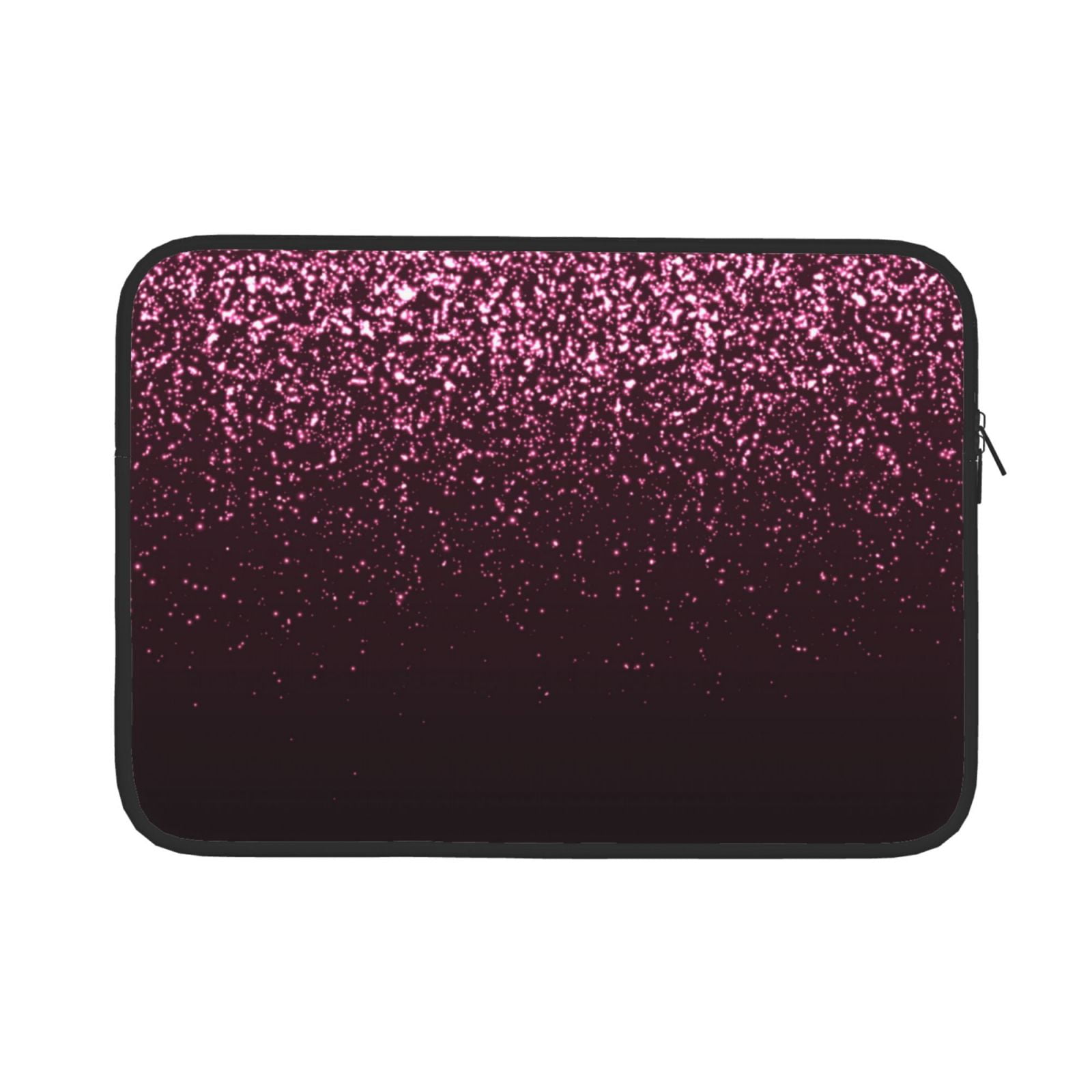 Pofeuu Pink Glitter Sparkles A Print Laptop Carrying Case,13-15-Inch Laptop and Tablet, Sleek ...