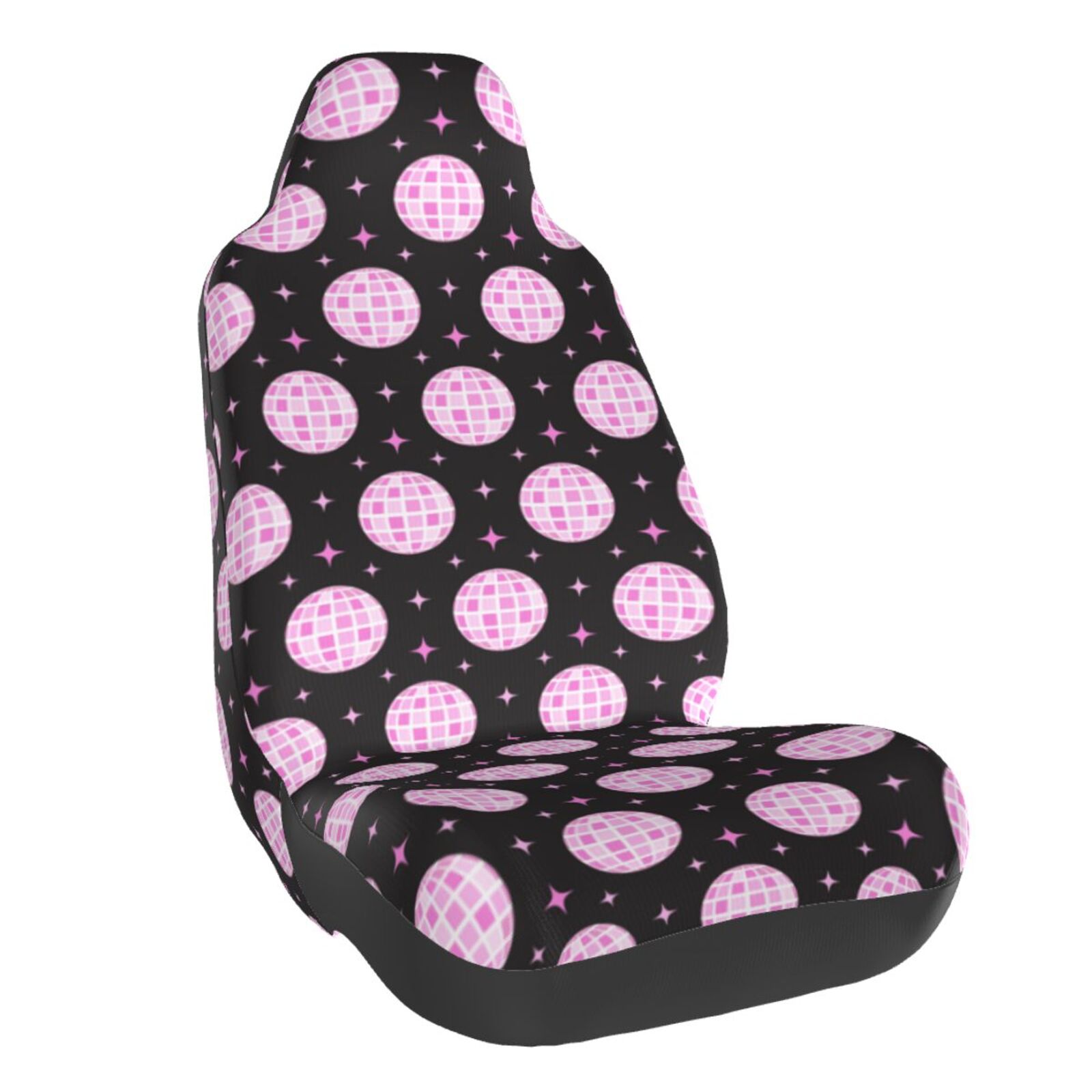 Pofeuu Pink Groovy Disco Ball Print Automotive Car Seat Covers Flat ...
