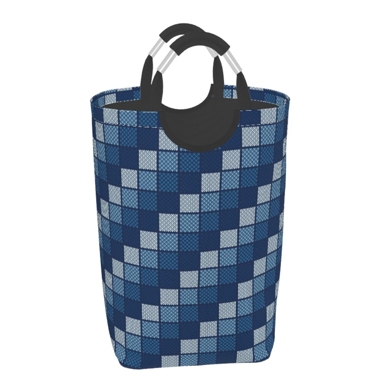 Pofeuu Pixel Grid Print Laundry Basket, Laundry Hamper, Collapsible ...