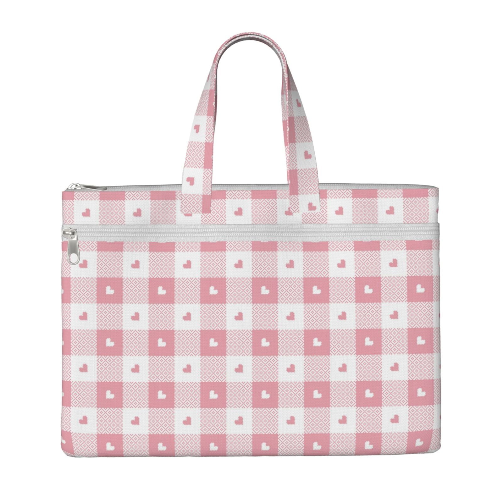 Pofeuu Plaid Heart Print Laptop Bag Carrying - Computer Bag Laptop Case ...