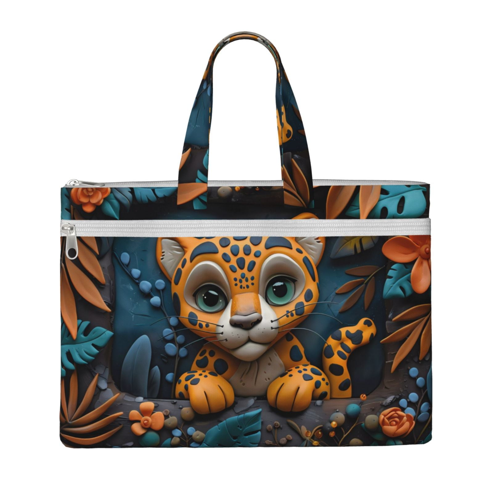 Pofeuu Playful Leopard Art Print Laptop Bag Carrying - Computer Bag ...