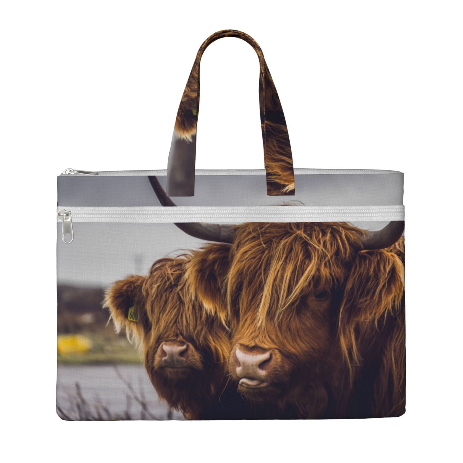 Pofeuu Portrait Of Cow With Its Baby Cow Print Laptop Bag Carrying ...