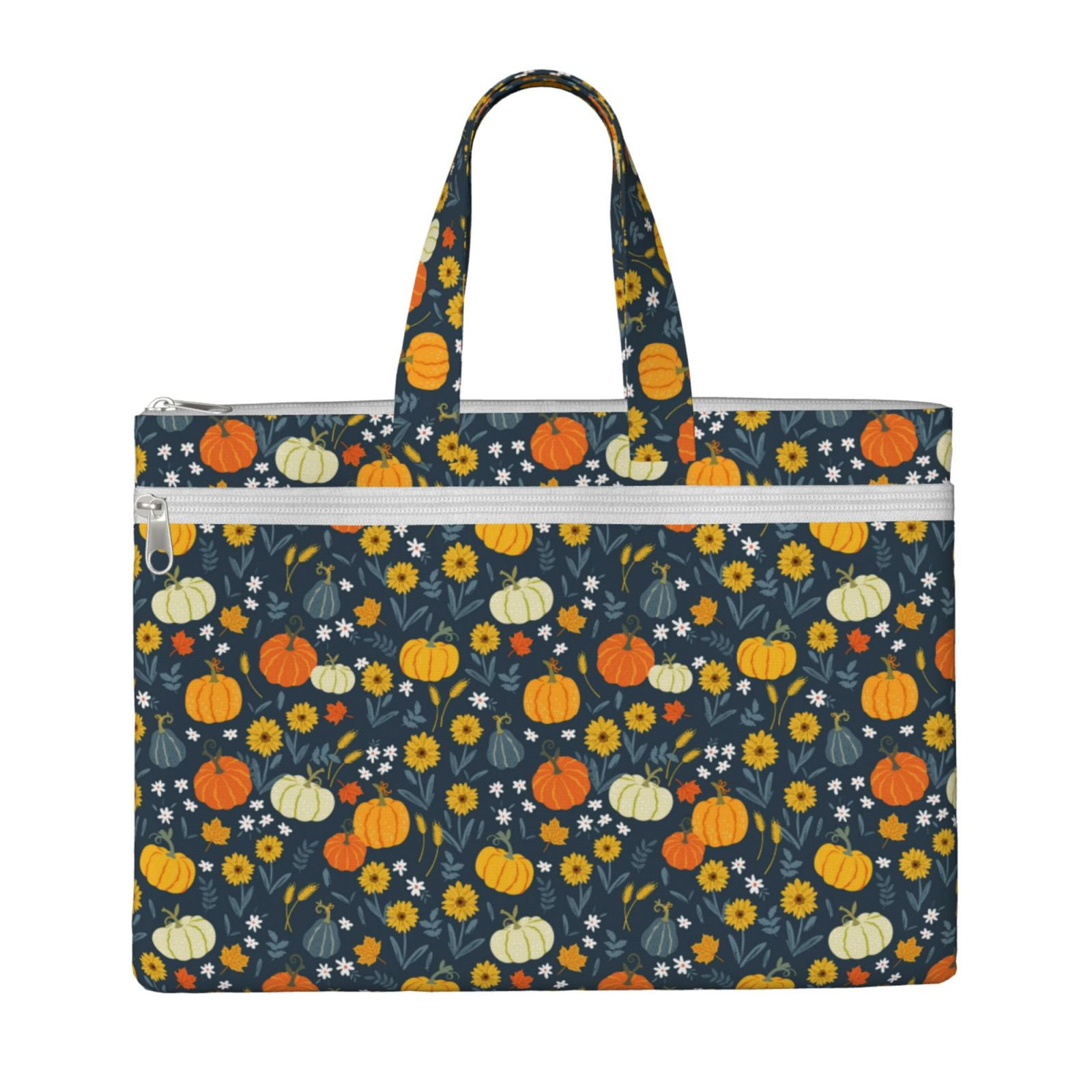 Pofeuu Pumpkins And Sunflowers2 Print Laptop Bag Carrying - Computer ...