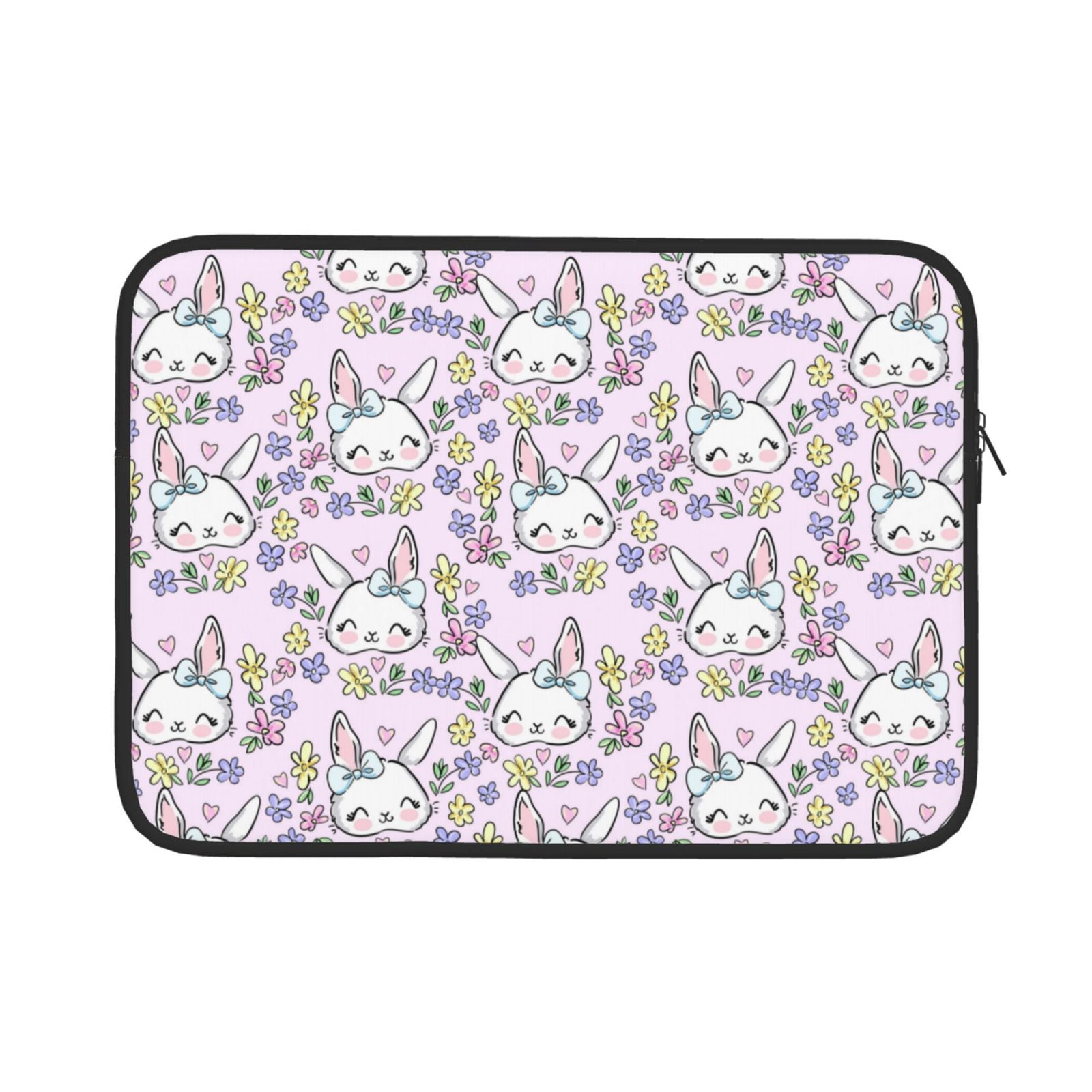 Pofeuu Purple Rabbit Print Laptop Carrying Case,13-15-Inch Laptop and Tablet, Sleek Design ...