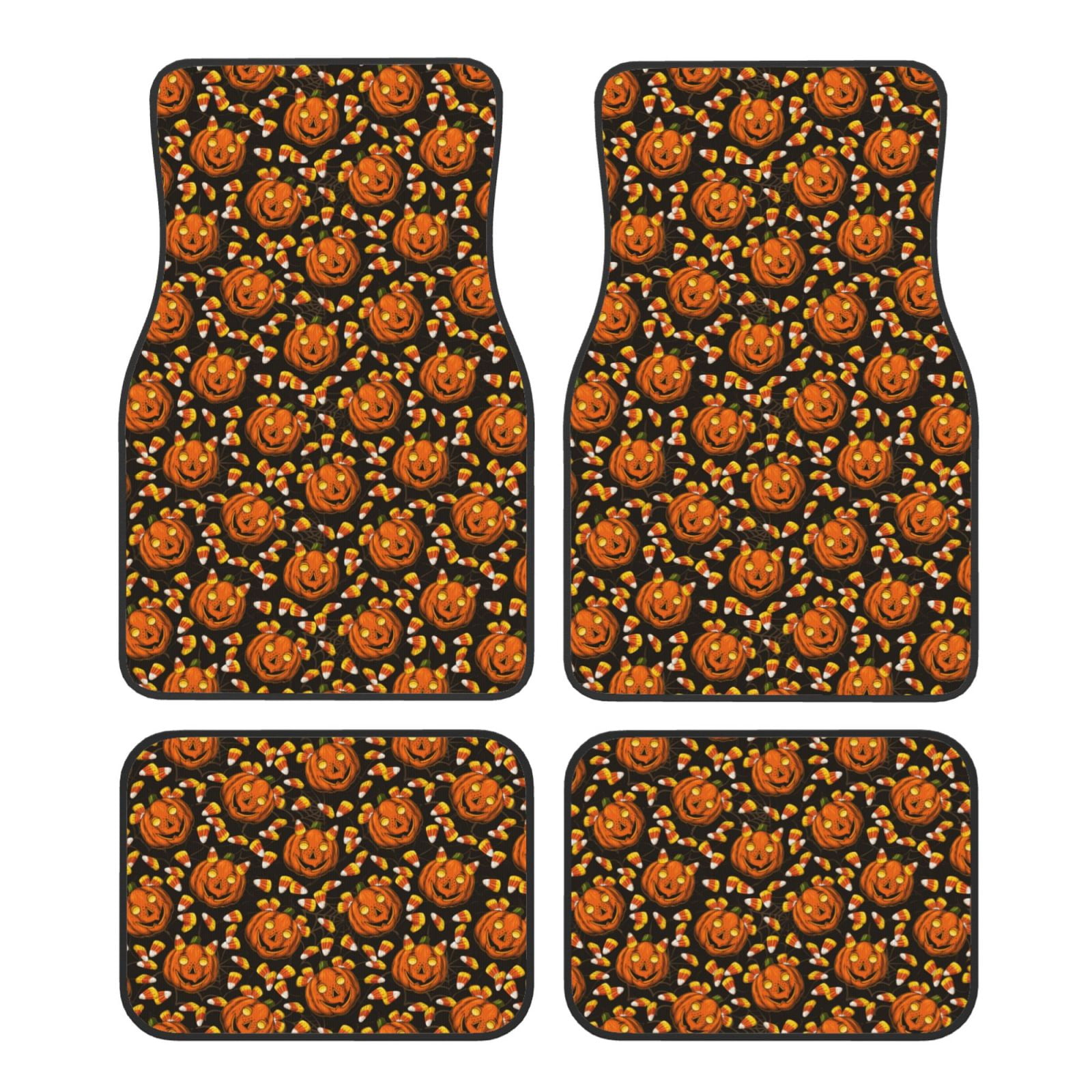 Pofeuu Quirky Corn Pumpkin Print Car Foot Mat Set of 4 Pieces - All ...