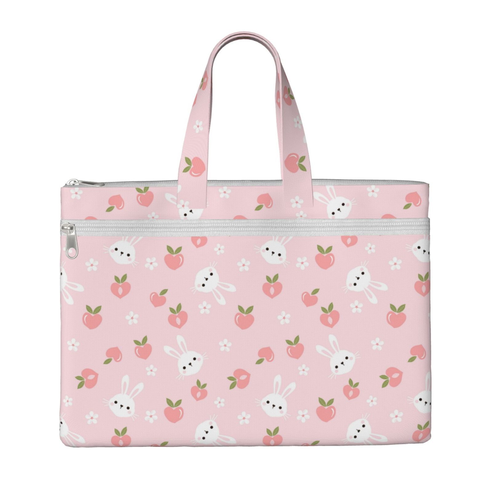 Pofeuu Rabbit And Peach Print Laptop Bag Carrying - Computer Bag Laptop ...