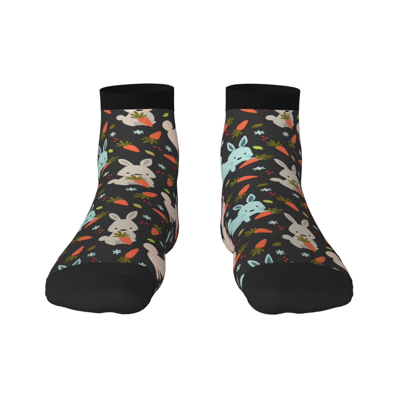 Pofeuu Rabbit Is Eating Carrots Print 30cm Socks, Adult Running Hiking ...