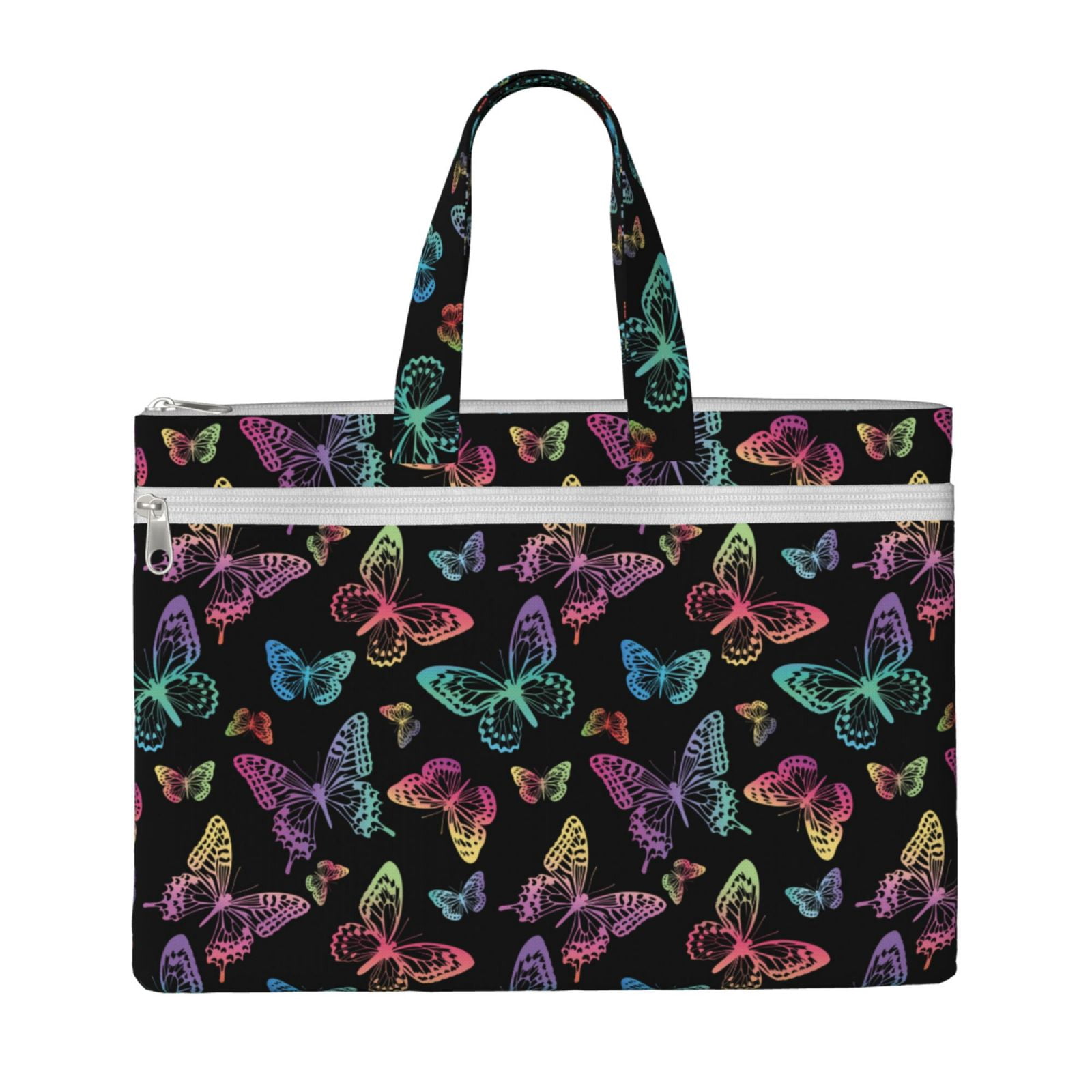 Pofeuu Rainbow Butterflies Print Laptop Bag Carrying - Computer Bag ...