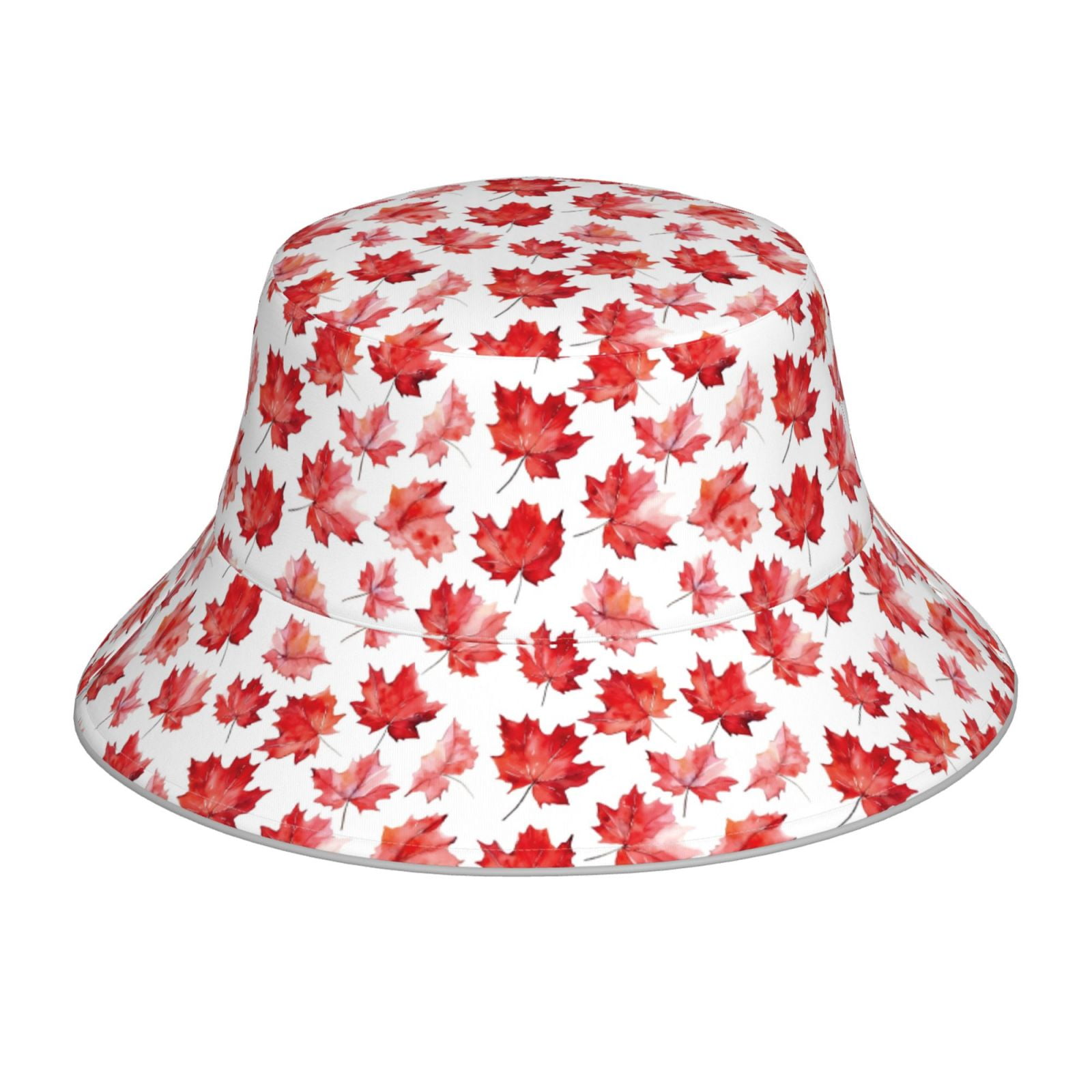 Pofeuu Realistic Maple Leaf Print Bucket Hat for Women Men Reflective ...
