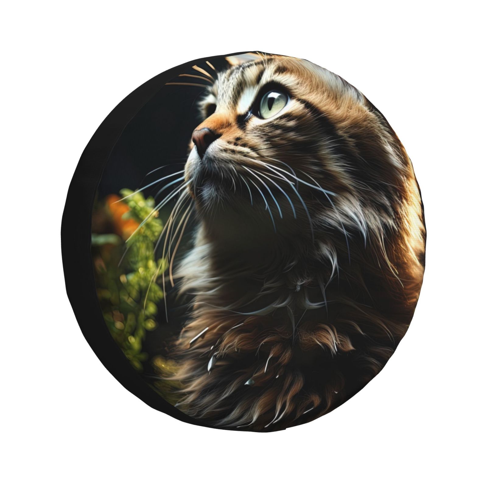 Pofeuu Realistic Style Cute Cat Print Spare Tire Wheel Cover for Car ...