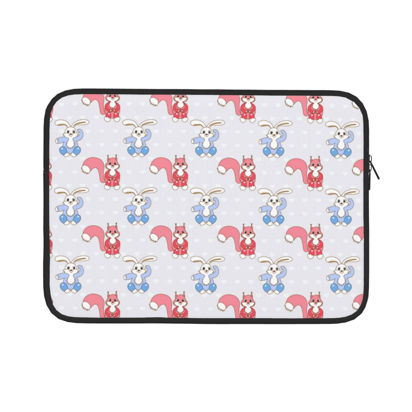 Pofeuu Red Squirrel And Blue Rabbit Print Laptop Carrying Case,13-15 ...