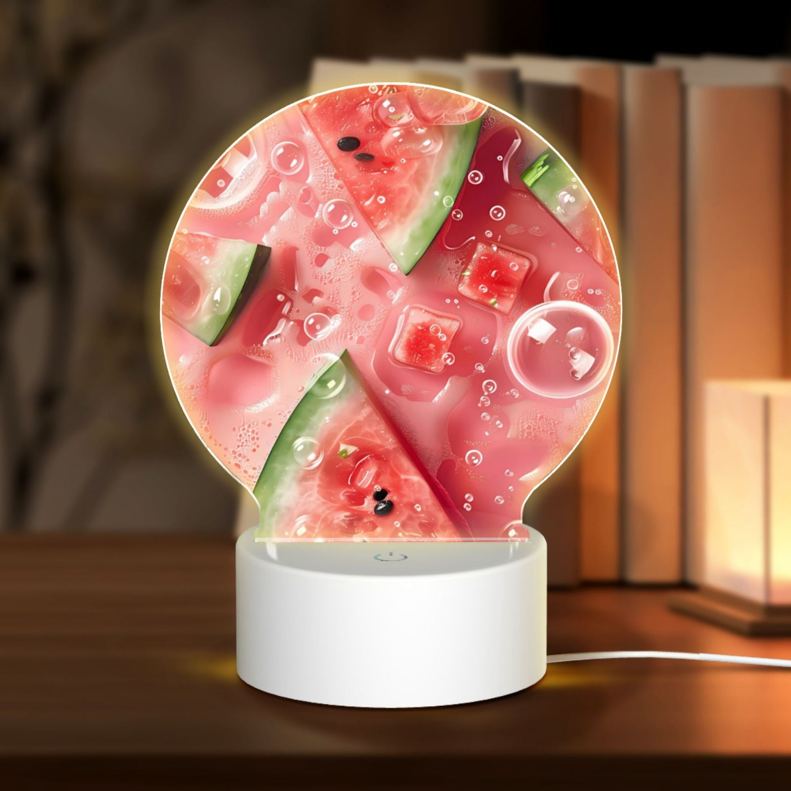 Pofeuu Refreshing Watermelon Slices Print LED Christmas Night Light ...