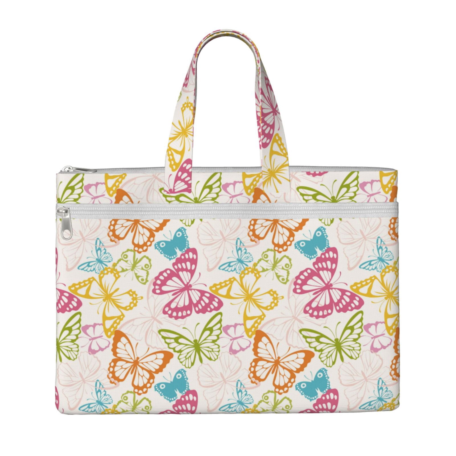 Pofeuu Retro Colorful Butterfly Print Laptop Bag Carrying - Computer ...