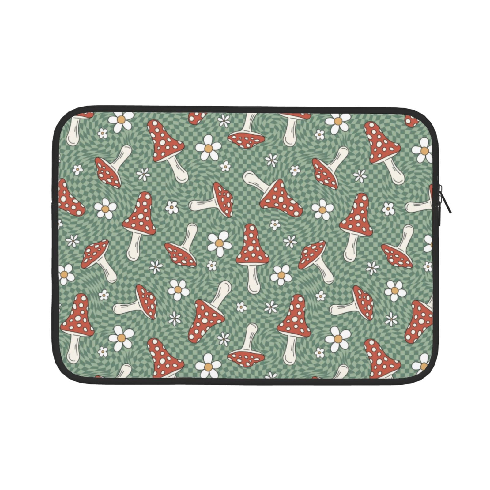 Pofeuu Retro Hippie Groovy Mushroom Print Laptop Carrying Case,13-15 ...
