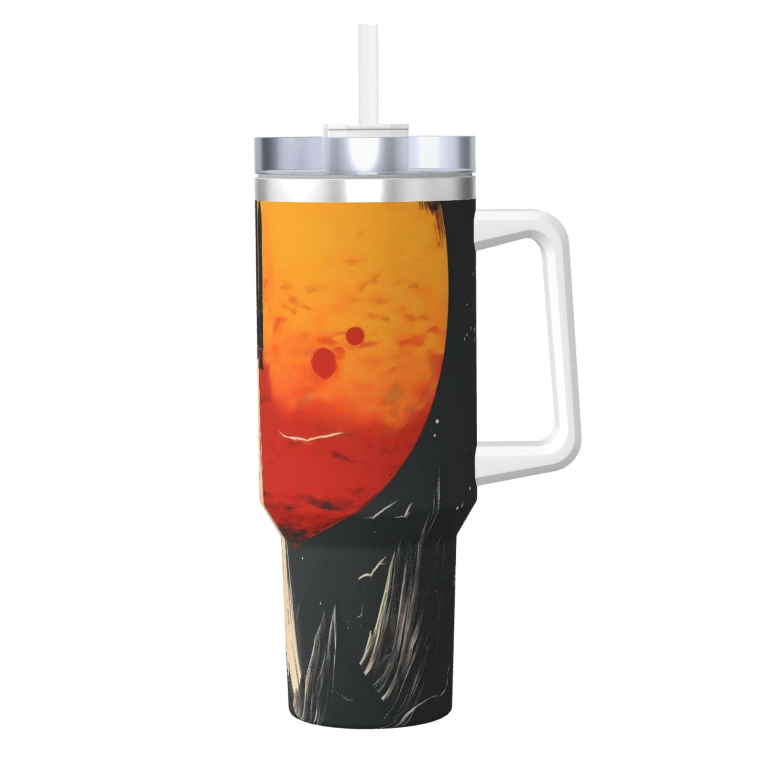 Pofeuu Retro Space Rocket Launch Print 40oz Ice Bully With Handle And ...