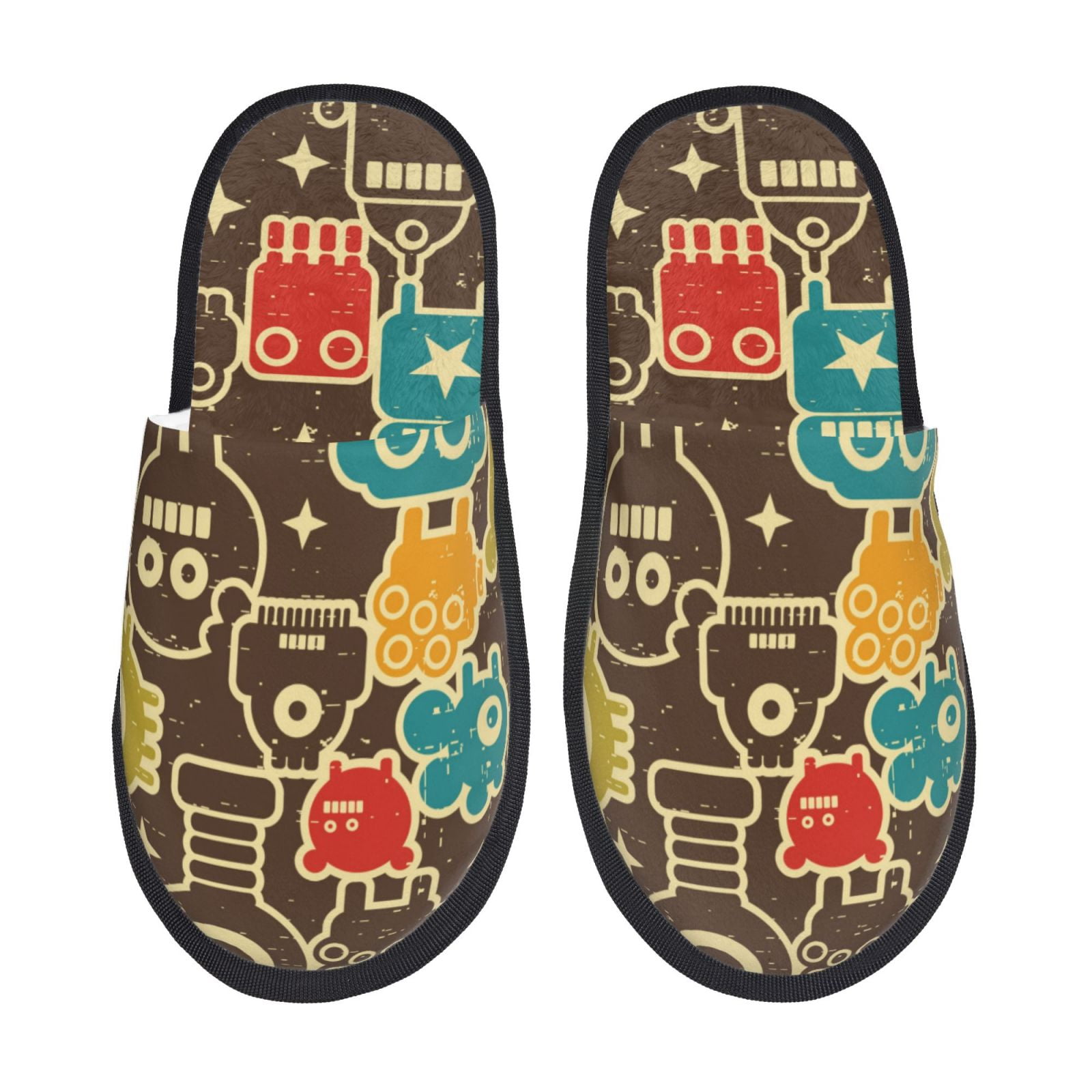 Pofeuu Robot and Monsters Print EVA Fuzzy House super light Slippers ...