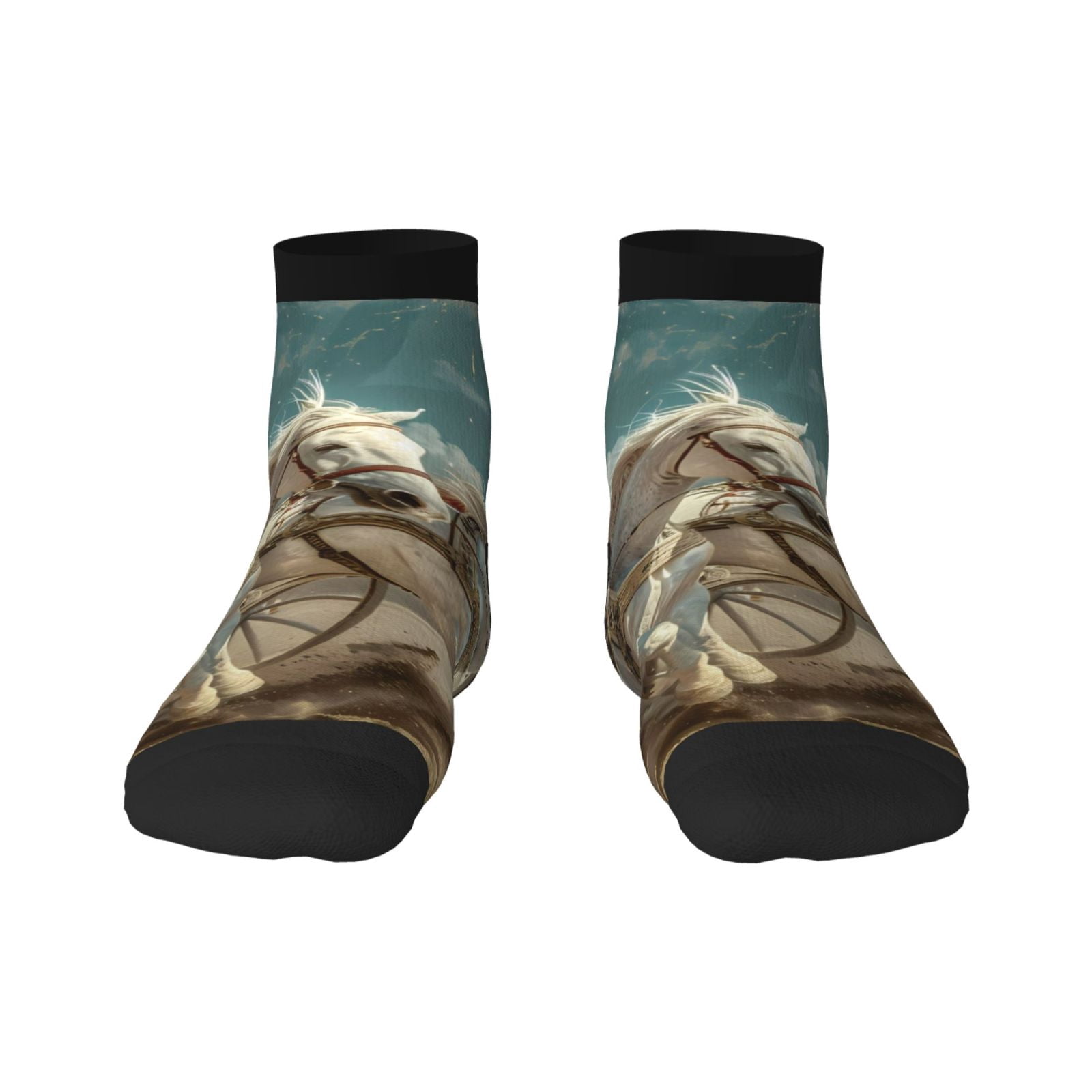Pofeuu Roman Chariot Horse Race Print 30cm Socks, Adult Running Hiking ...