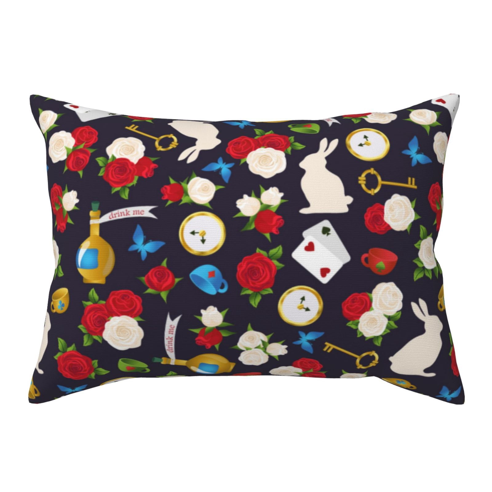 Pofeuu Rose Rabbit Print Queen Pillow Cases,Pillowcases with Envelope ...