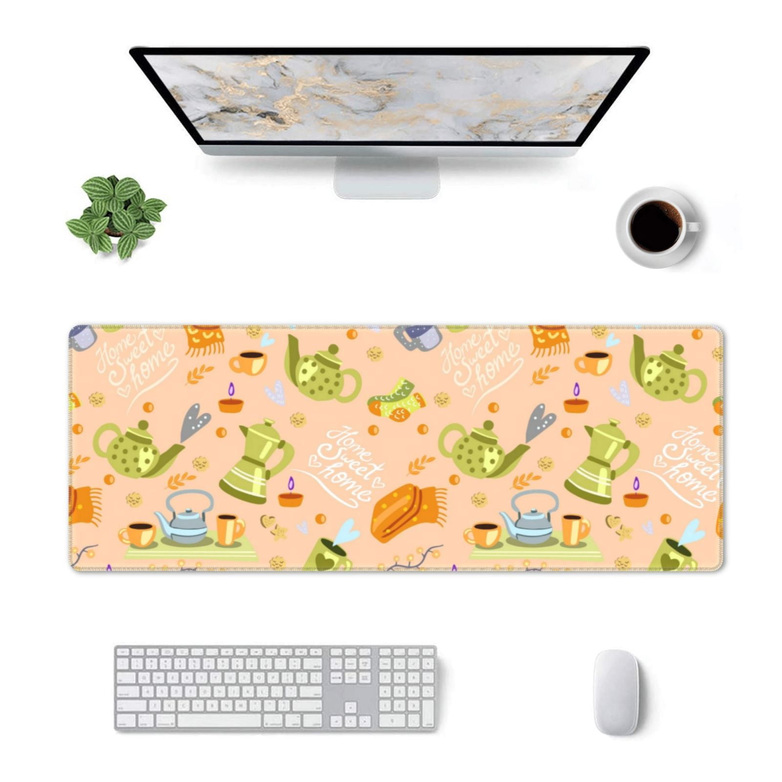 Pofeuu Scandinavian Style Hygge Print Desk Mat for Keyboard and Mouse ...