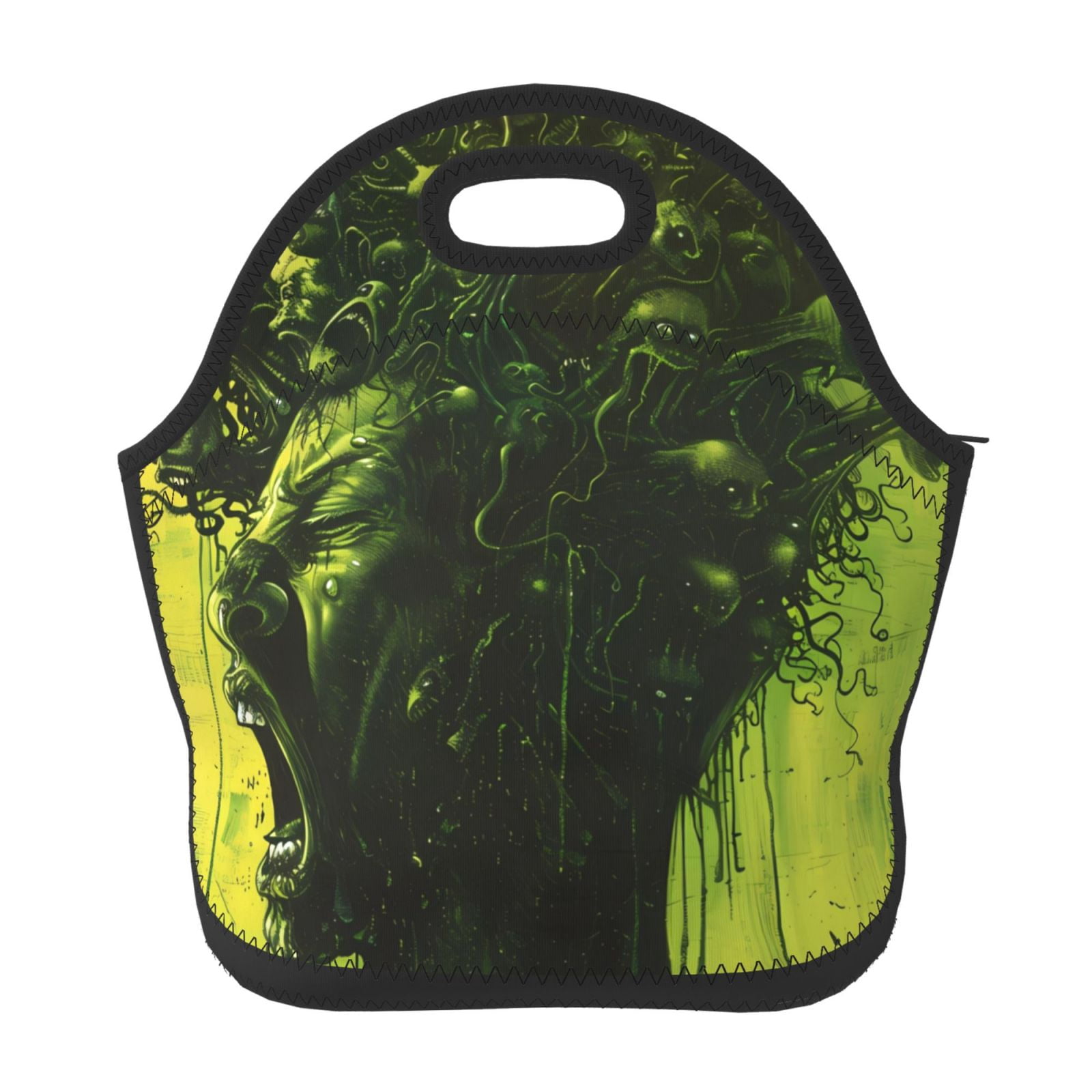 Pofeuu Screaming Horror Art Print Neoprene Lunch box Insulated Soft Bag ...